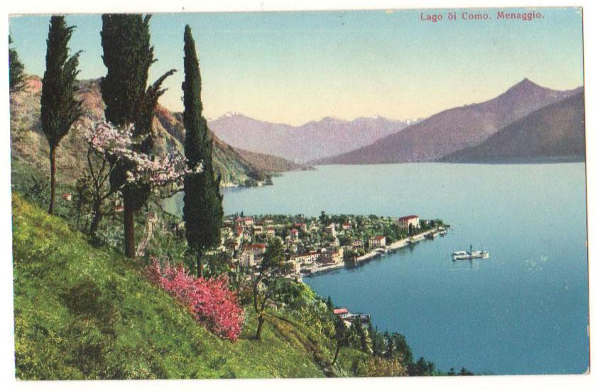 Lago di Como (Озеро Комо). Menaggio. Почтовая карточка (открытка ...