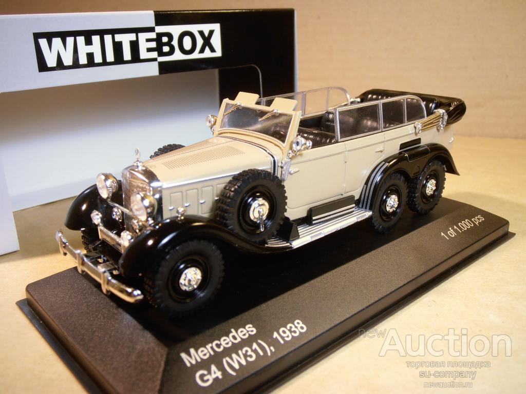 MERCEDES BENZ G4 W31 1938 Dark Creme/Black 6x6 WhiteBox WB158 1:43 ...