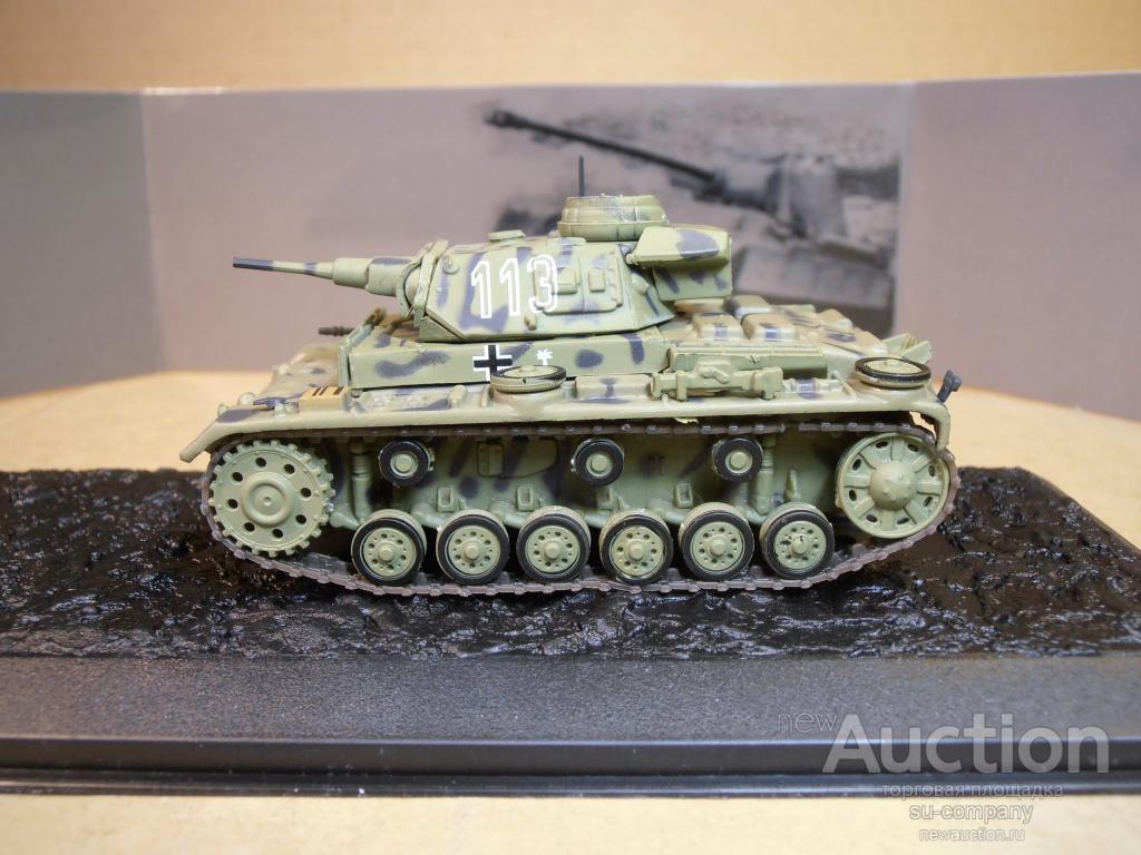 Pz.Kpfw. III Ausf. G / Sd.Kfz. 141 1941 Atlas Military 1:72 Танк German Tank Vermacht металл ...