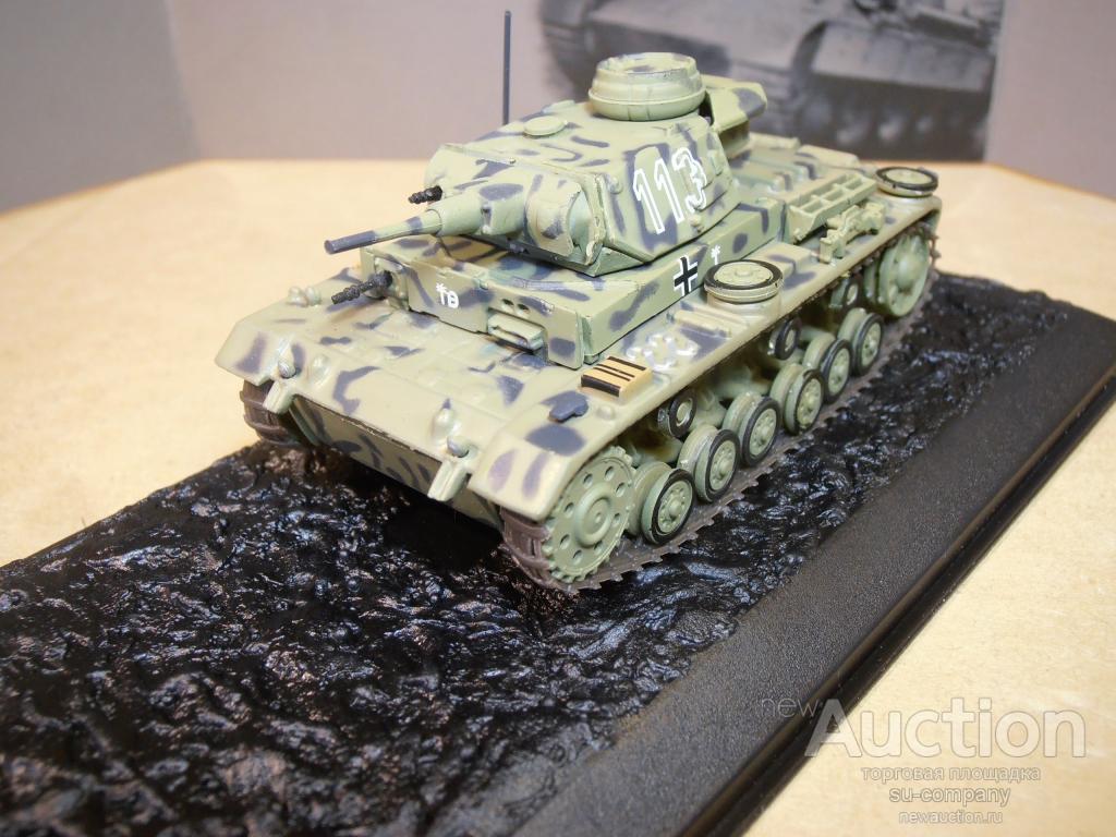 Pz.Kpfw. III Ausf. G / Sd.Kfz. 141 1941 Atlas Military 1:72 Танк German ...