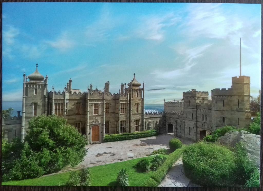 ОТКРЫТКА КАРТОЧКА ПОЧТОВАЯ ЧИСТАЯ КРЫМ АЛУПКА ВОРОНЦОВСКИЙ ДВОРЕЦ ...