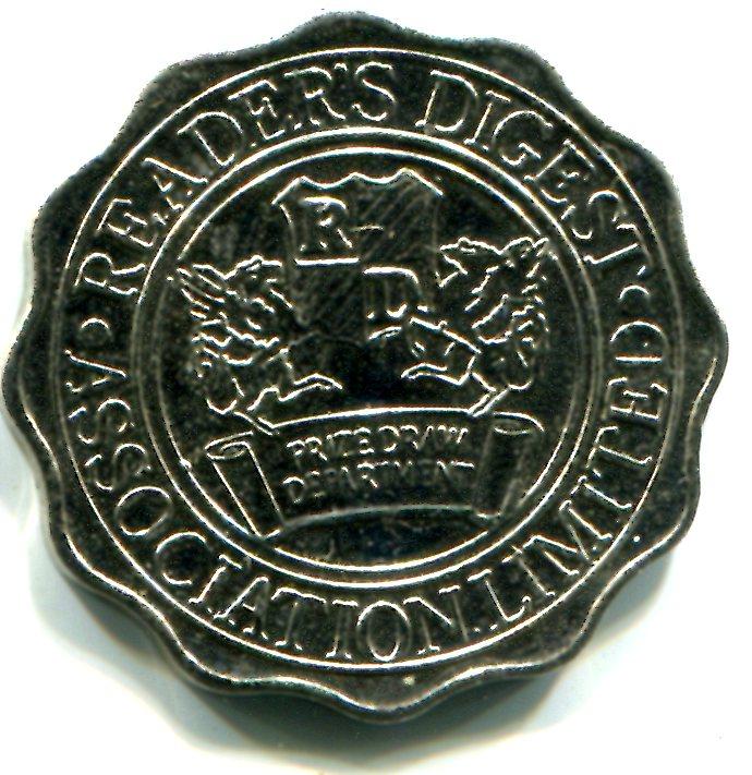 Жетон. "READER'S / DIGEST / PRIZE DRAW / DEPARTMENT / ASSOCIATION ...