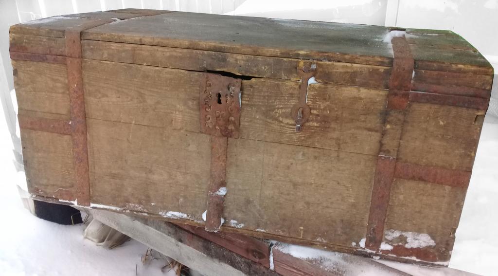 Сундук старинный Просечное кованое железо 18 век Царская Россия 150 ...