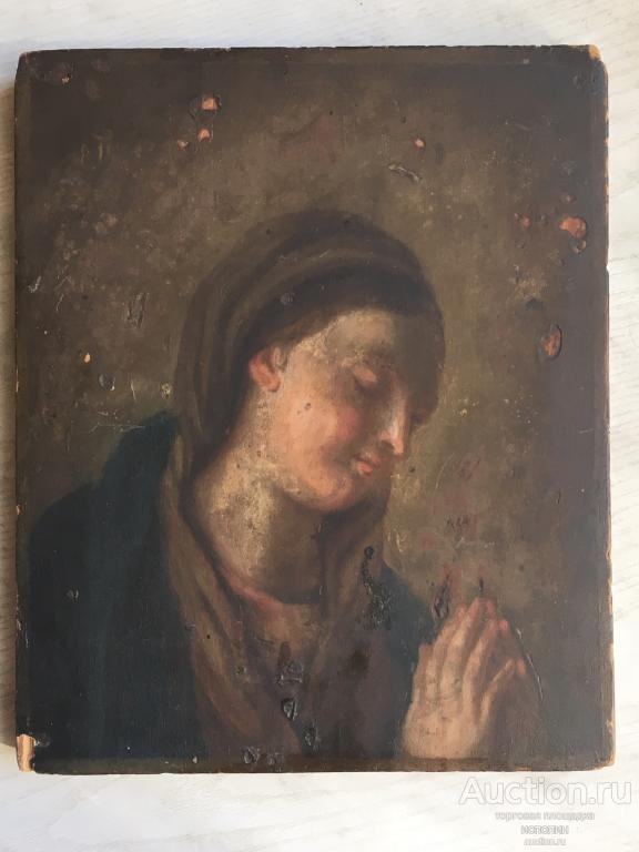 Икона Дева Мария — покупайте на Auction.ru по выгодной цене. Лот из ...