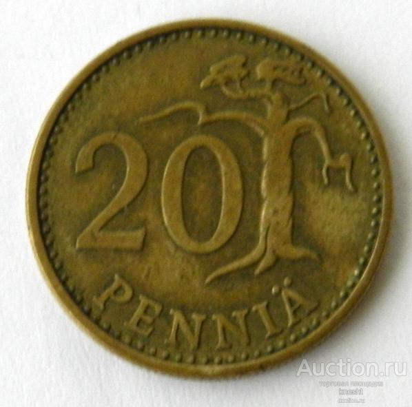 Финляндия 20 пенни / 20 PENNIA 1963г. — покупайте на Auction.ru по ...