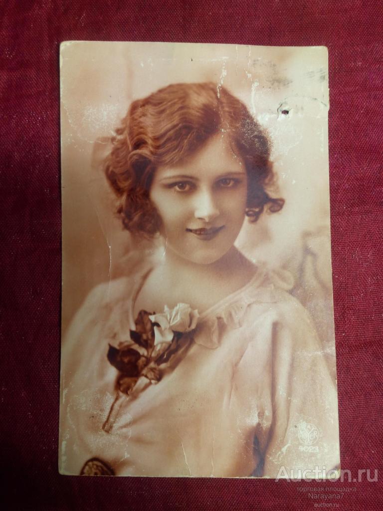 Открытка Made in France Alfred Noyer текст штамп 1927 марка deutsches ...