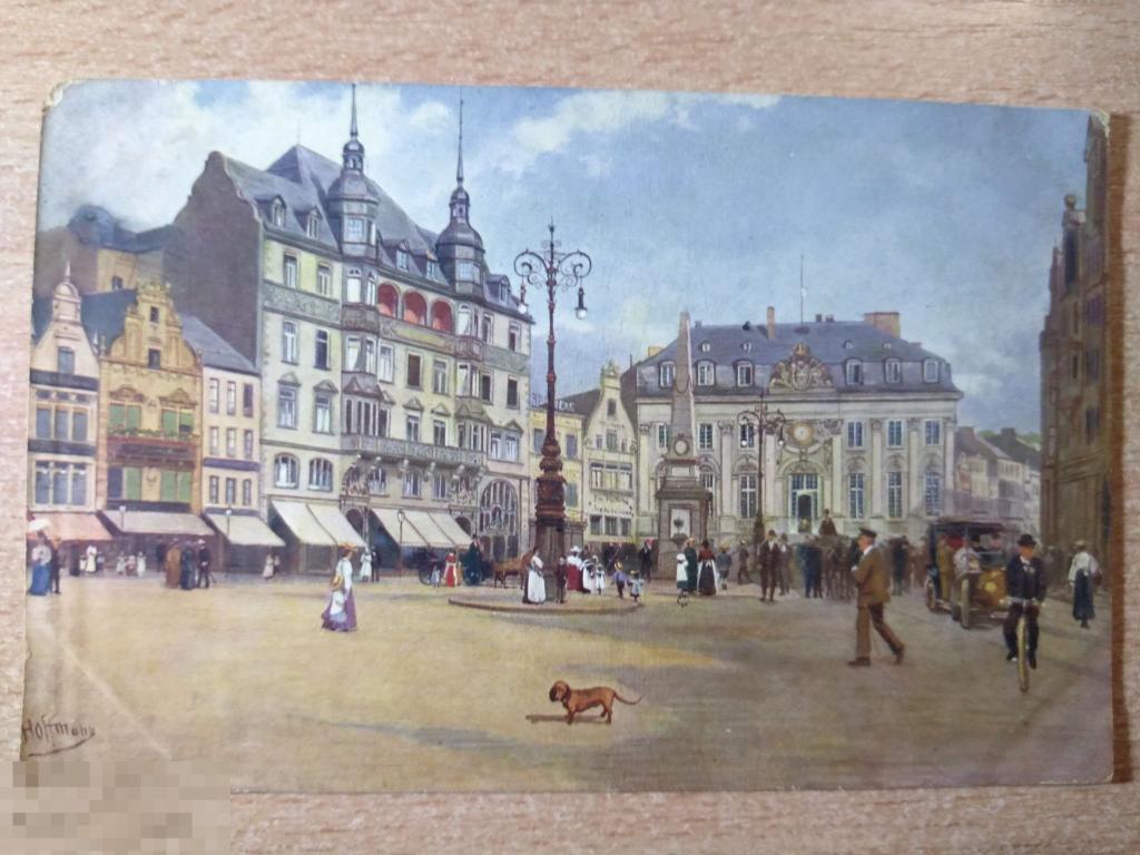 ГЕРМАНИЯ. ПОЧТОВАЯ КАРТОЧКА. РАТУША. ПОЧТА В РОССИЮ. 1909 РЕДКАЯ ПК ...