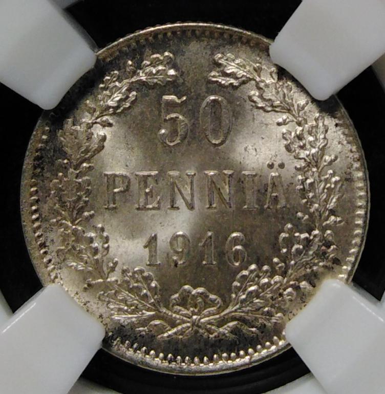 50 пенни 1916/Слаб ННР Ms 66!! ! Люкс!!! — покупайте на Auction.ru по выгодной цене. Лот из ...