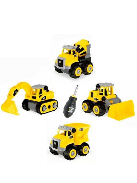 Машинка, 4 машинки, для детей, игрушка набор , разборный, отвёрткой, A ...