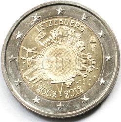 Люксембург 2 евро 2012 10 лет евро UNC 14471 — покупайте на Auction.ru ...