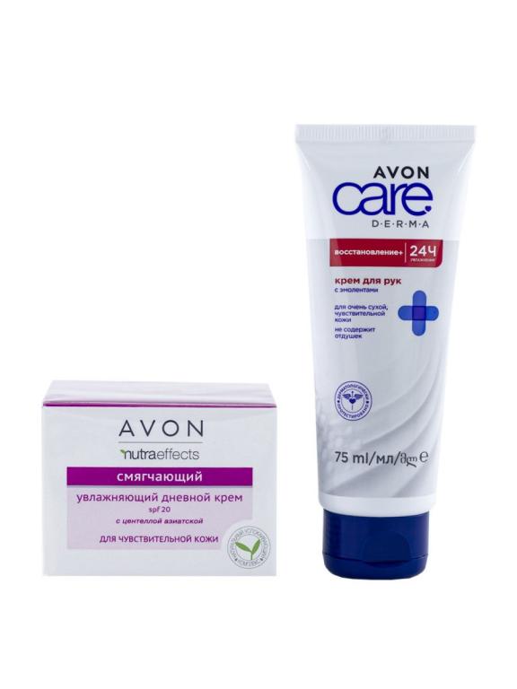 Набор 2 крема: для лица, для рук с эмолентами AVON. — покупайте на ...
