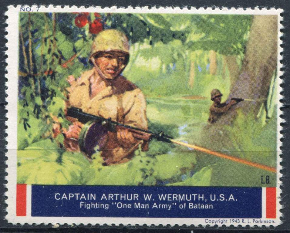США Вторая мировая война CAPTAIN ARTHUR W. WERMUTH, U.S.A. Fighting ...