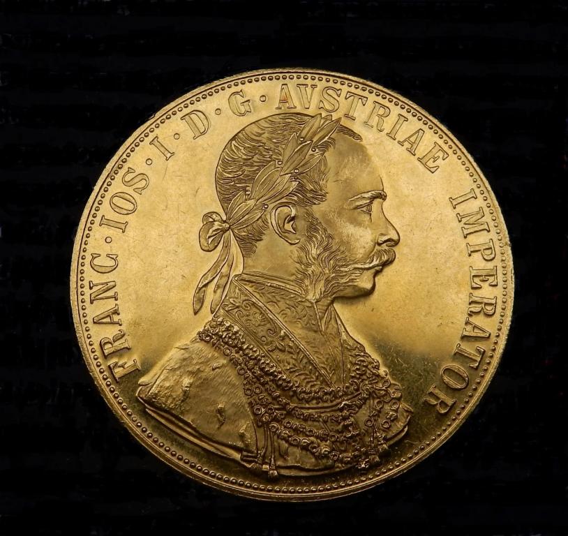 4 дуката 1915 г. _ UNC !!! Отличное коллекционное состояние !!!_золото ...