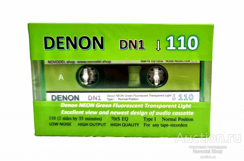 Аудиокассета DENON DN1 Fluorescent Neon Green 110 Type I Normal ...