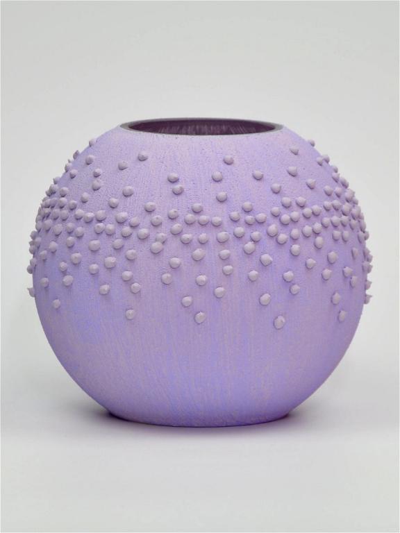 Ваза стеклянная шар диаметр 18 см высота 16 см ручная роспись акрилом Яркий штрих Цвет