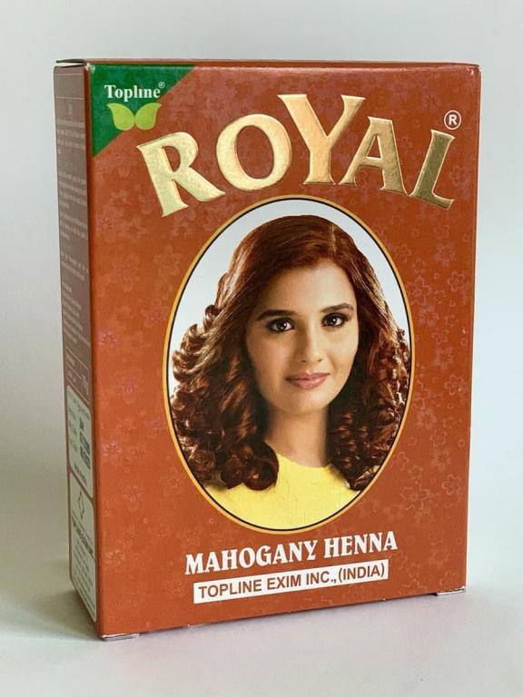 Индийская хна для окрашивания волос Royal Mahogany Henna, цвет махогон, 6 пак. по 10 гр. Royal ...