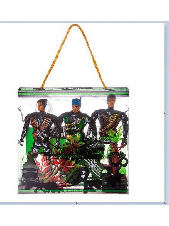 Набор игровой военный Junfa Три солдата, в прозрачной коробке JUNfa.. — покупайте на Auction.ru ...