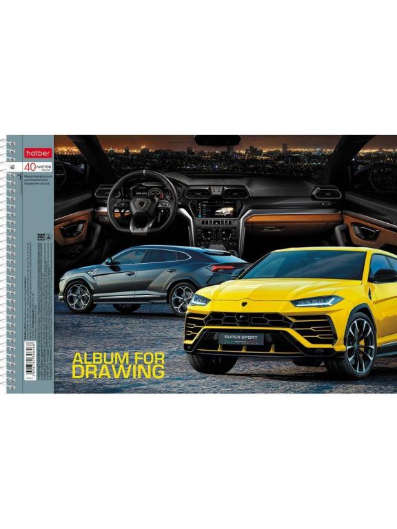 Альбом для рисования Hatber 40 л. А4 перфорация на отрыв на спирали Hatber. Цвет белый ...