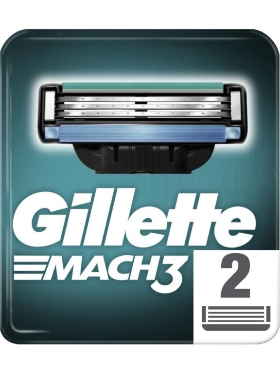 Сменные кассеты для бритвы Gillette Mach 3 , 2 шт Gillette Mach 3 ...