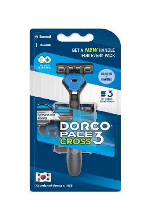Станок для бритья Dorco Pace 3 Cross 5 сменных кассет DORCO ...