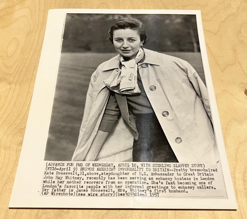 Оригинал Пресс-Фото США Англия Лондон 1957 KATE ROOSEVELT Кейт Рузвельт ...
