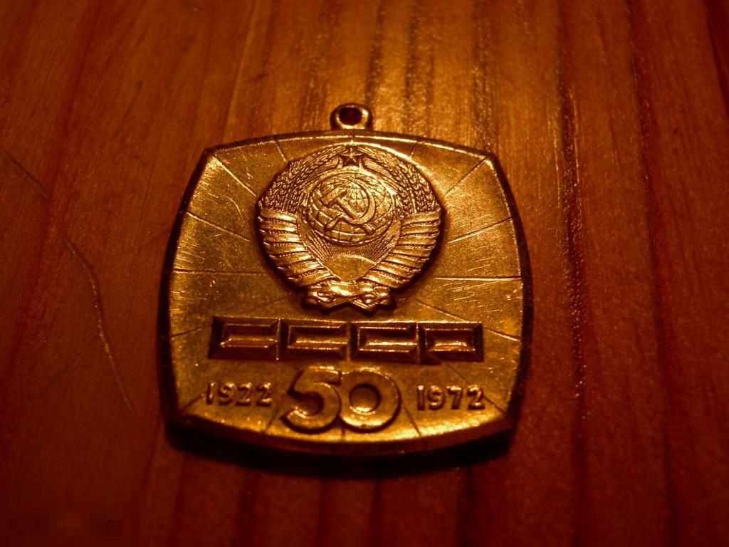 ЗНАЧОК СССР МЕДАЛЬ УЧАСТНИКУ ЮБИЛЕЙНОГО СЛЁТА ЗИО 50 СССР 1922-1972 ...