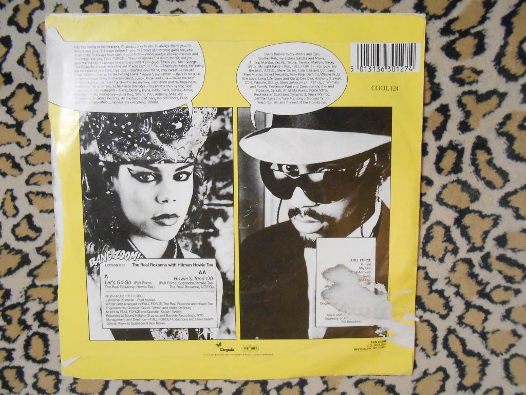 7" The Real Roxanne With Hitman Howie Tee – (Bang Zoom) Let's Go Go ...