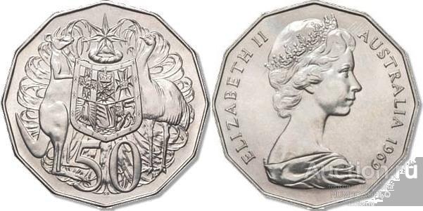 Австралия 50 центов, 1969-1984 UNC — покупайте на Auction.ru по выгодной цене. Лот из Москва ...