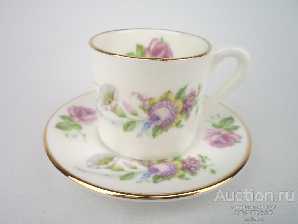 758 ак РЕДКАЯ МИНИАТЮРНАЯ КОФЕЙНАЯ ПАРА J.B.JONES ФАРФОР АНГЛИЯ 1920-60 ...