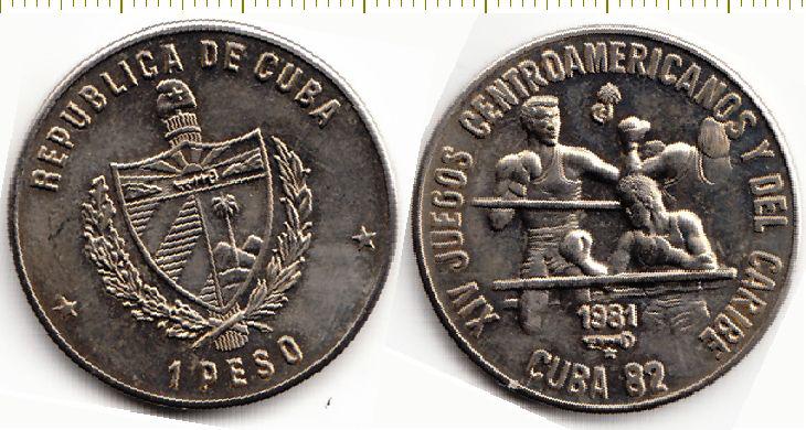 Куба Монета 1 песо 1981 год - XIV Игры Центральной Америки и Карибского бассе... UNC (6949 ...