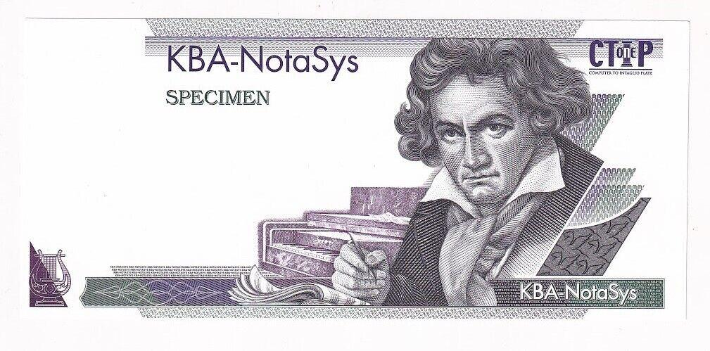 Россия Тестовая бона Бетховен SPECIMEN Гознак KBA - Notasys UNC (36798 ...