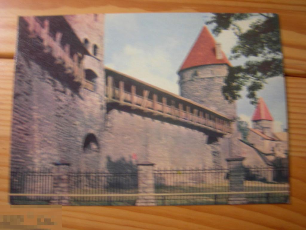ОТКРЫТКА СССР ЭСТОНИЯ ТАЛЛИН РЕСТАВРИРОВАННАЯ СТЕНА ФОТО E SAAR ...