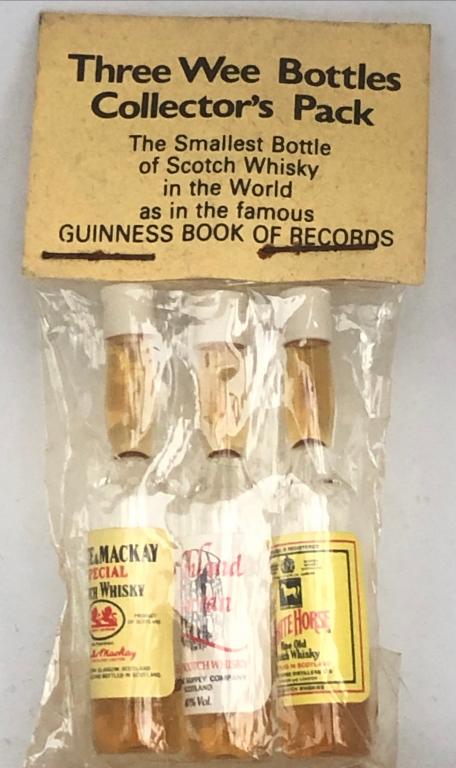 виски-whisky THREE WEE BOTTLES COLLECTOR'S PACK, EGUINNESS BOOK OF ...