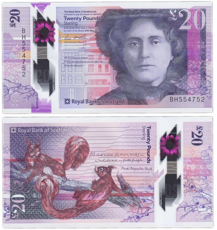 Шотландия 20 фунтов 2019-2021 полимер — покупайте на Auction.ru по выгодной цене. Лот из ...