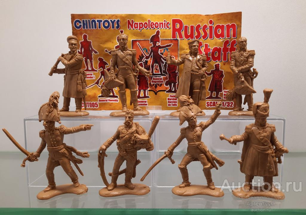 СОЛДАТИКИ. ШТАБ РУССКОЙ АРМИИ 1812 ИНЖЕНЕР БАСЕВИЧ CHINTOYS 1/32 8 шт ...