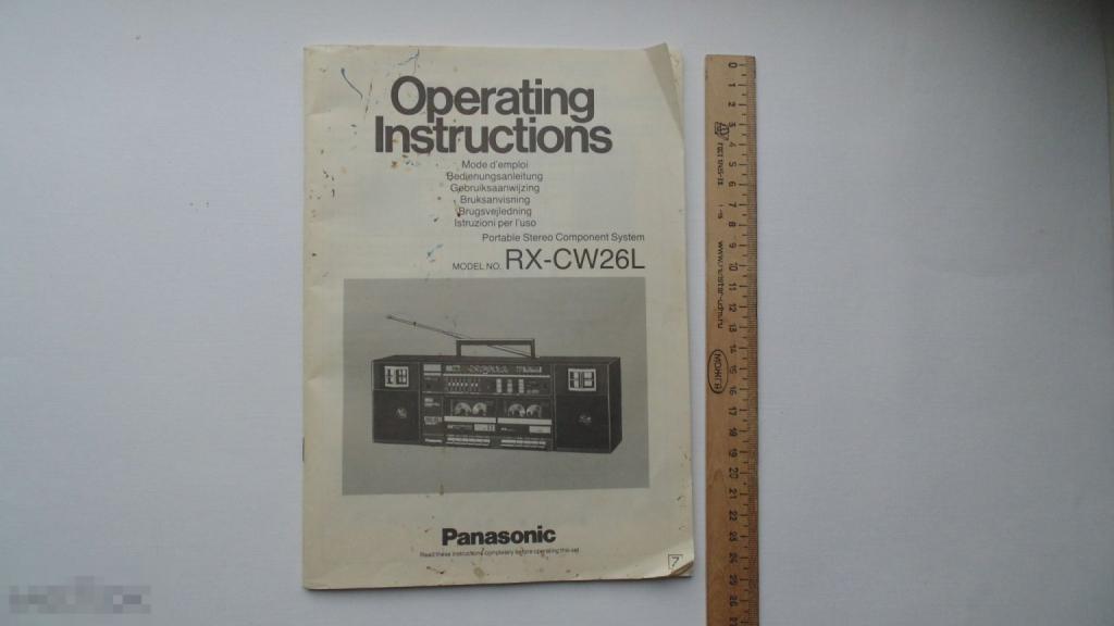 Руководство по эксплуатации. Стерео магнитофон Panasonic RX-CW26L ...
