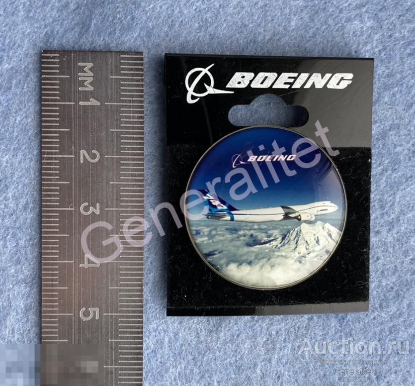 Значок Знак Badge Авиация Концерн Boeing 747 Боинг Jumbo Jet ...