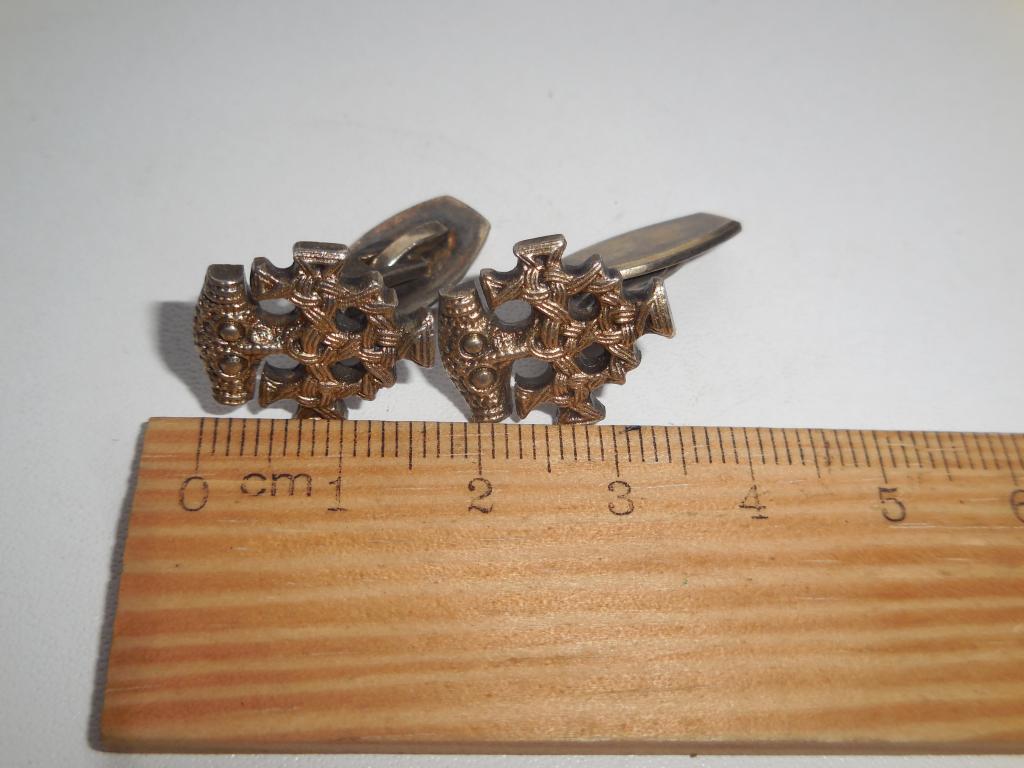 Запонка 2 шт, знак викинга- молот Тора, CC, SS, RAD, РАД,серебро, 2 WK ...