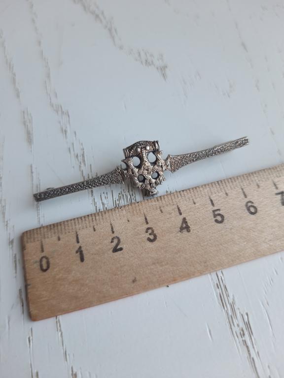 Редкая брошь, знак викинга- молот Тора, CC, SS, RAD, РАД,серебро, 3 ...