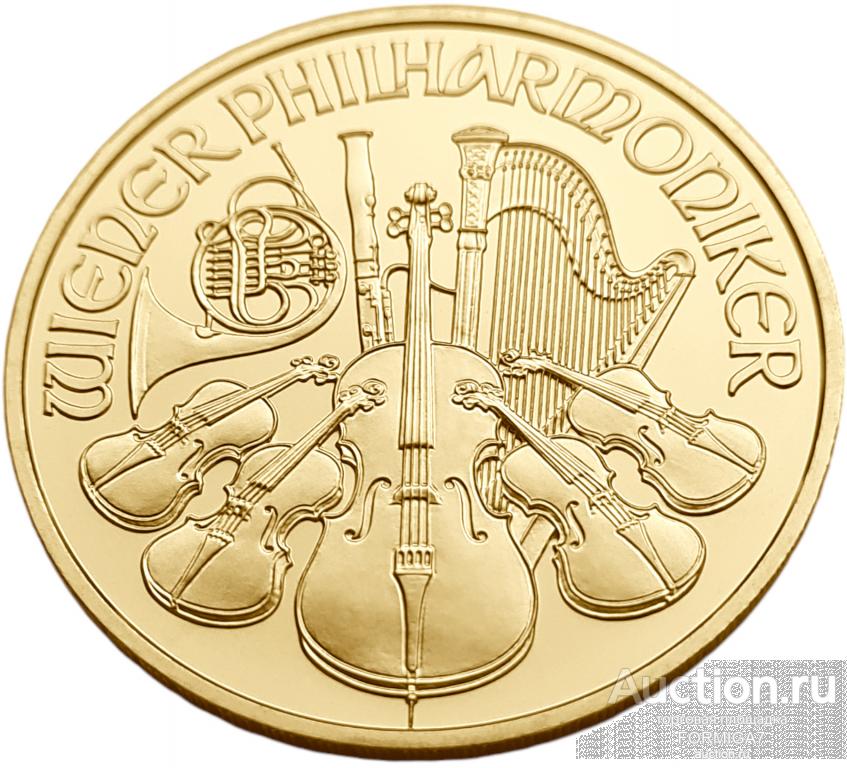 Австрия. 100 евро 2008 г. Золото. 31.1035 гр*0.9999 1,0 oz. Филармоникер! От 1 Рубля!