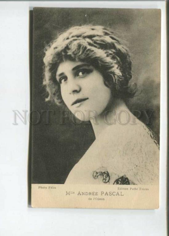 472341 ANDREE PASCAL l'Odeon Французский театр КИНО актриса ПЕВИЦА Старая открытка — покупайте ...
