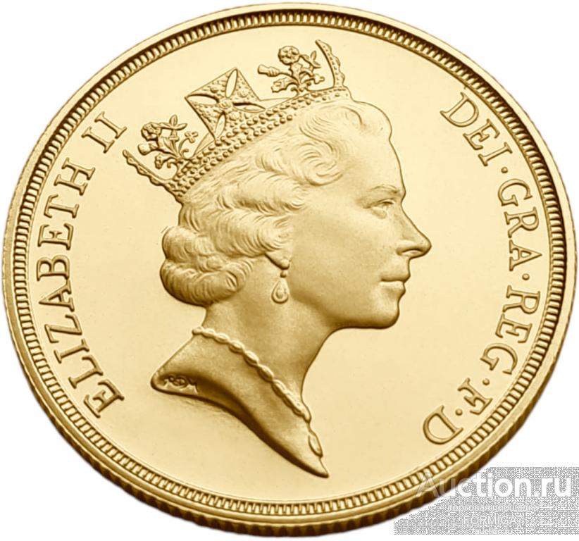Великобритания. 2 соверена 1990 г. Золото. 15.98 г*0.9167 0,471 oz. От ...