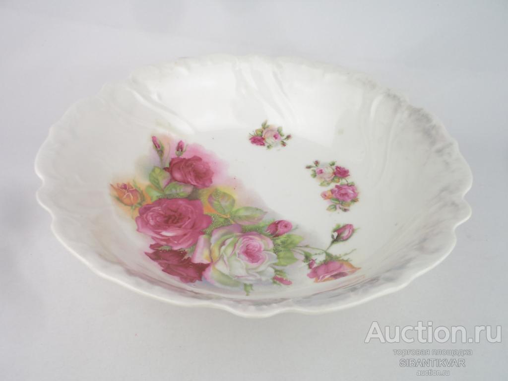 39 ак БОЛЬШОЕ ВИНТАЖНОЕ ГЛУБОКОЕ БЛЮДО ФАРФОР ЕВРОПА 1960-80 годы кухня стол сервировка ...