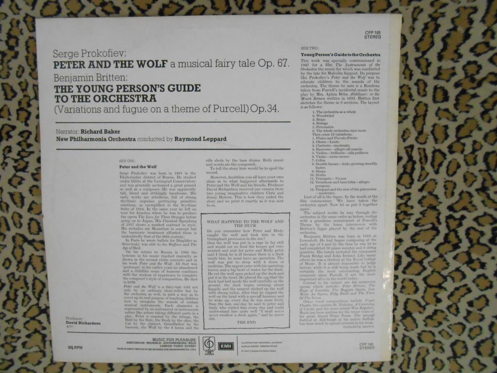 LP Prokofiev – Peter And The Wolf / The Young Person's Guide To The ...