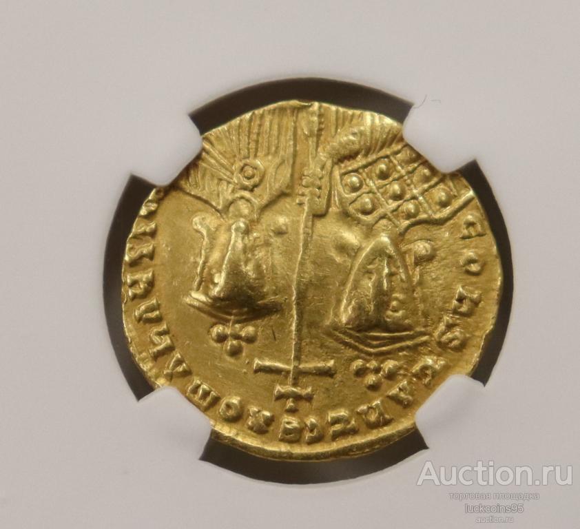 Солид 945-959 гг.Византия.Константин VII Багрянородный ,Роман II.В слабе NGS XF.Золото #47 ...
