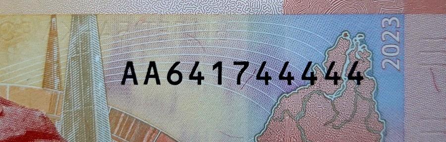 Россия 5000 рублей 2023г АА 641744444 слаб CGC 67 SGU EPQ см описание ...